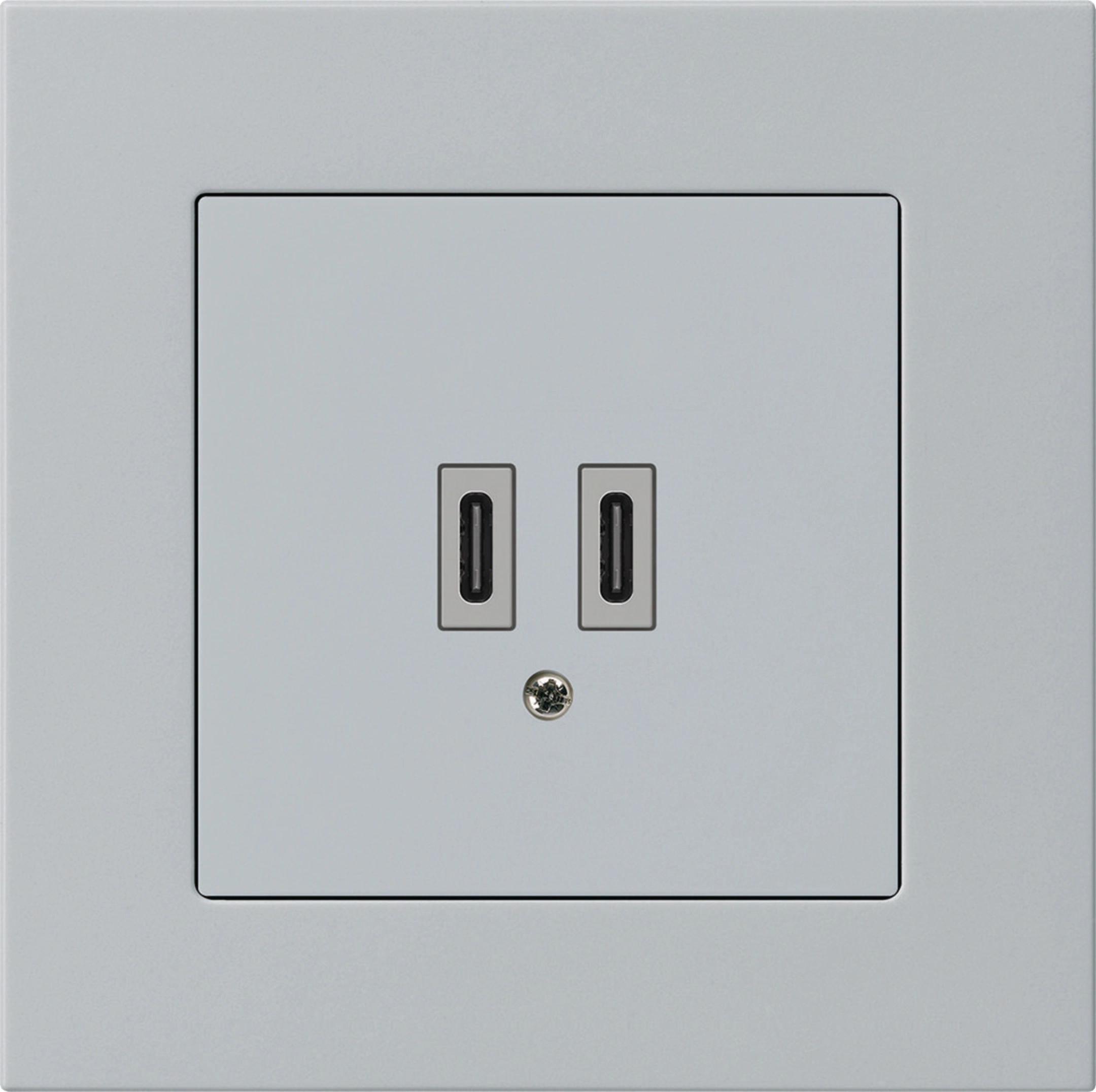 ka.pro C: USB C+C-Ladesteckdose grau • WH57822103C | Hager