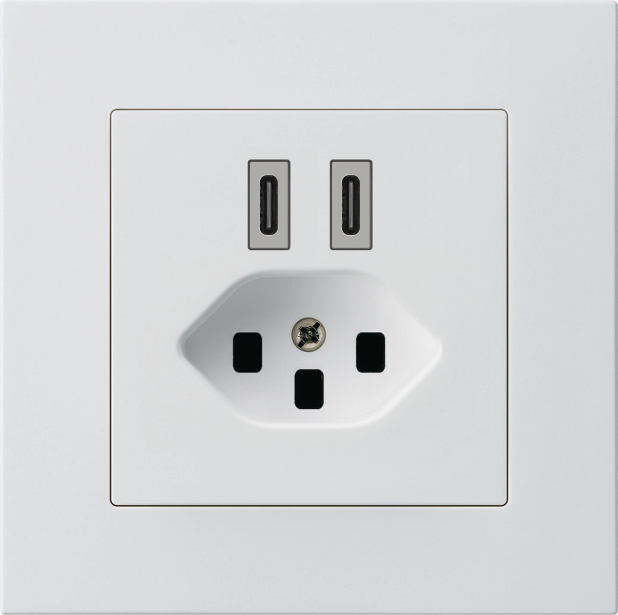 ka.pro C: USB C+C-Ladesteckdose + T23 ws • WH57822400C | Hager