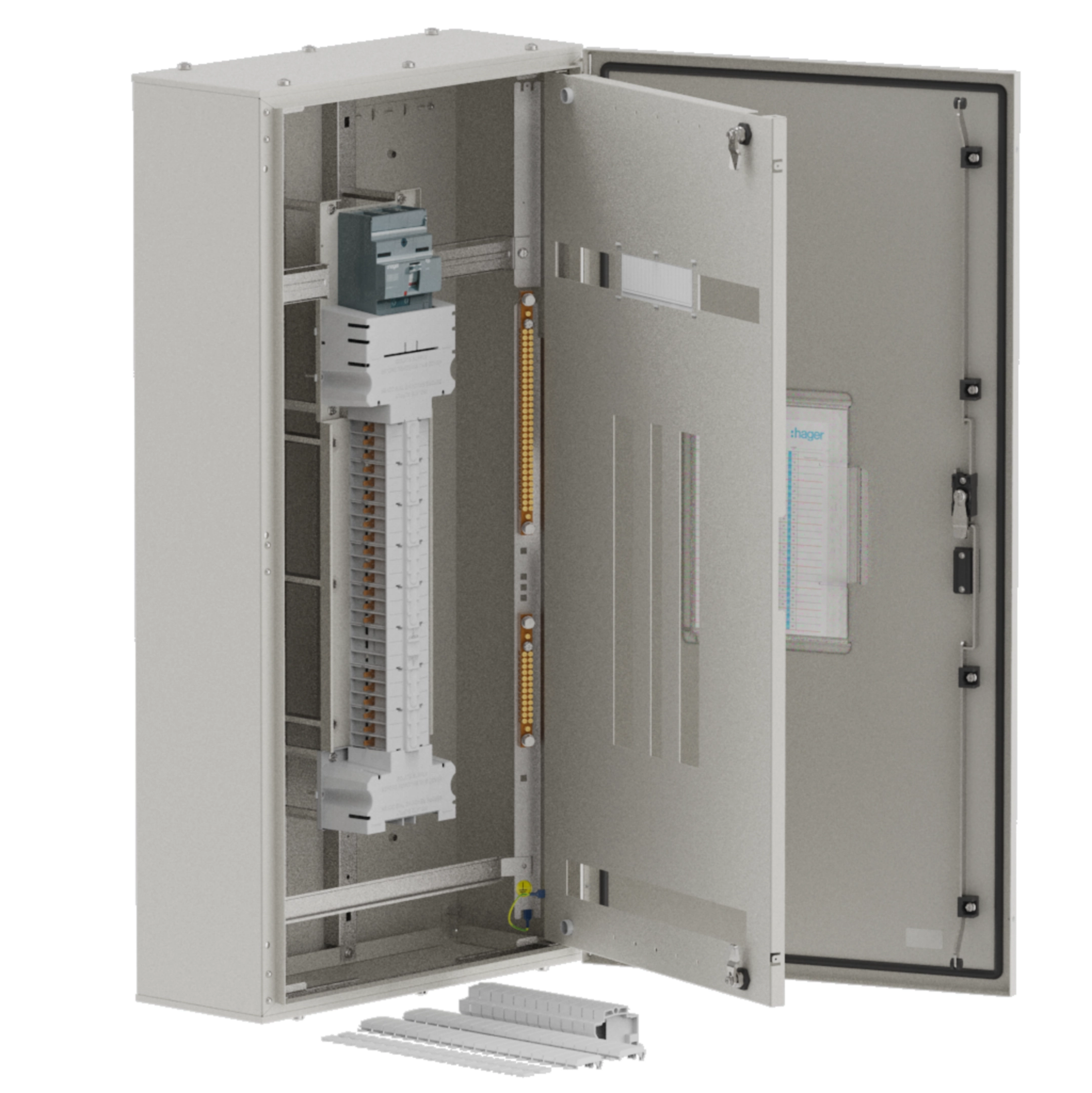 DB, Elite, 30+12P Split, 200A MCCB, GR • JPE3012M20DW | Hager