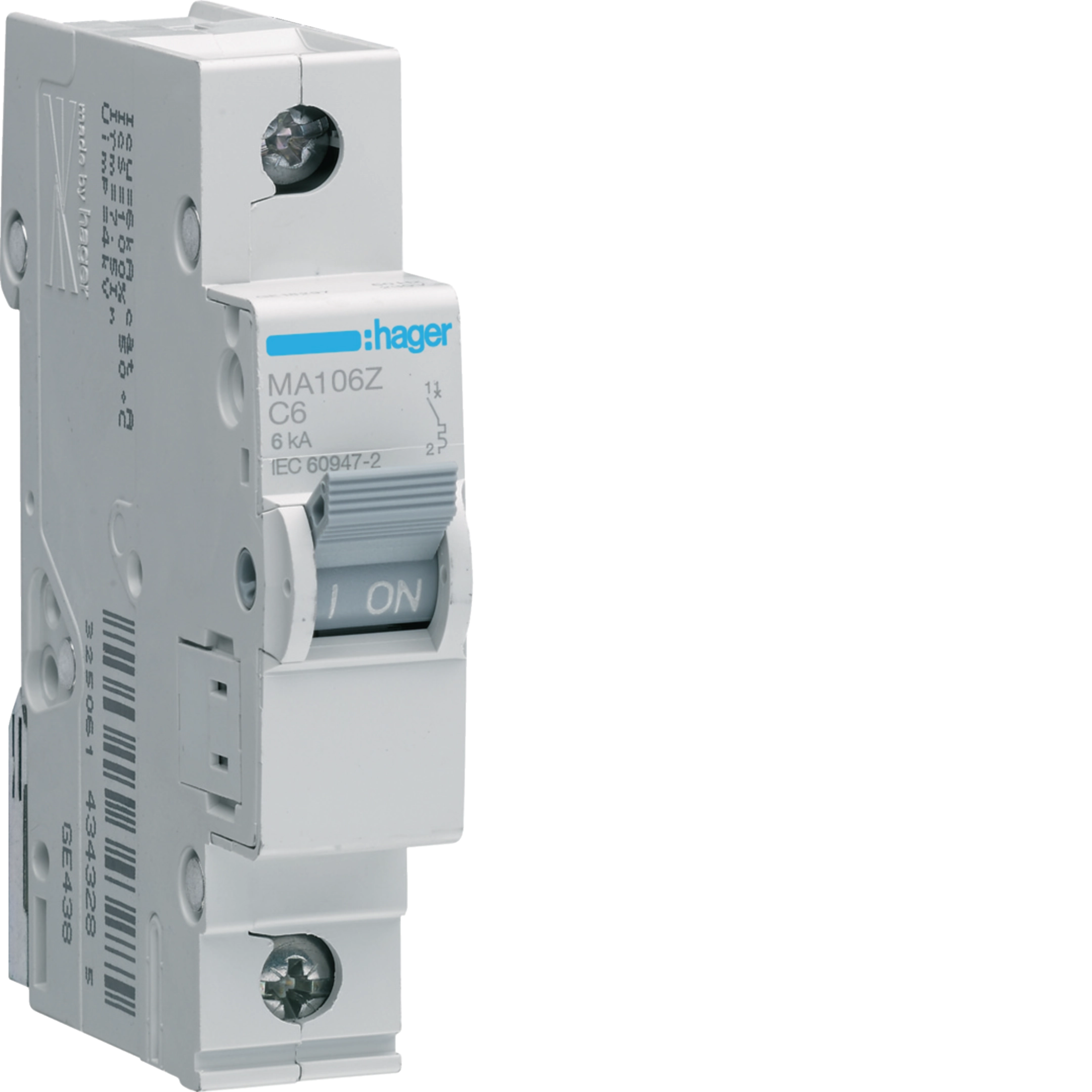 MCB 1P 6kA C-6A 1M • MA106Z | Hager