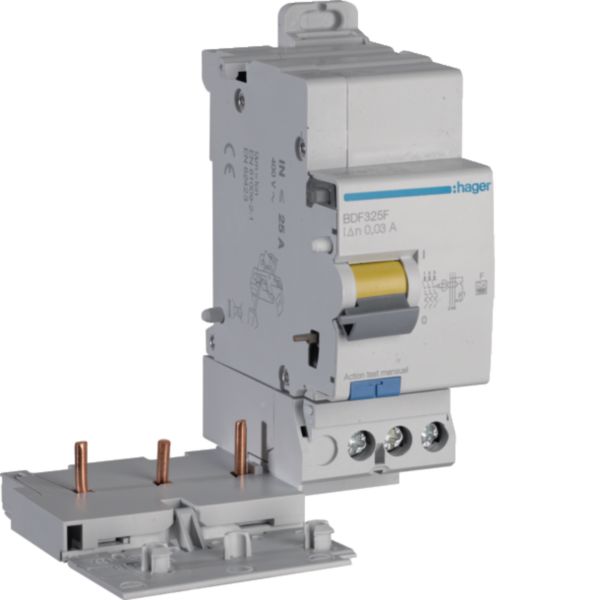 Bloc dif 2M 3P 25A 30MA F • BDF325F | Hager