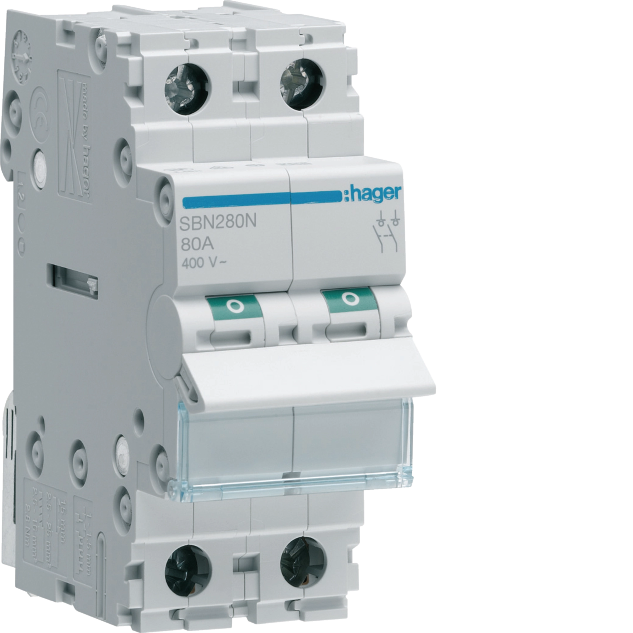 2P 80A Switch • SBN280N | Hager