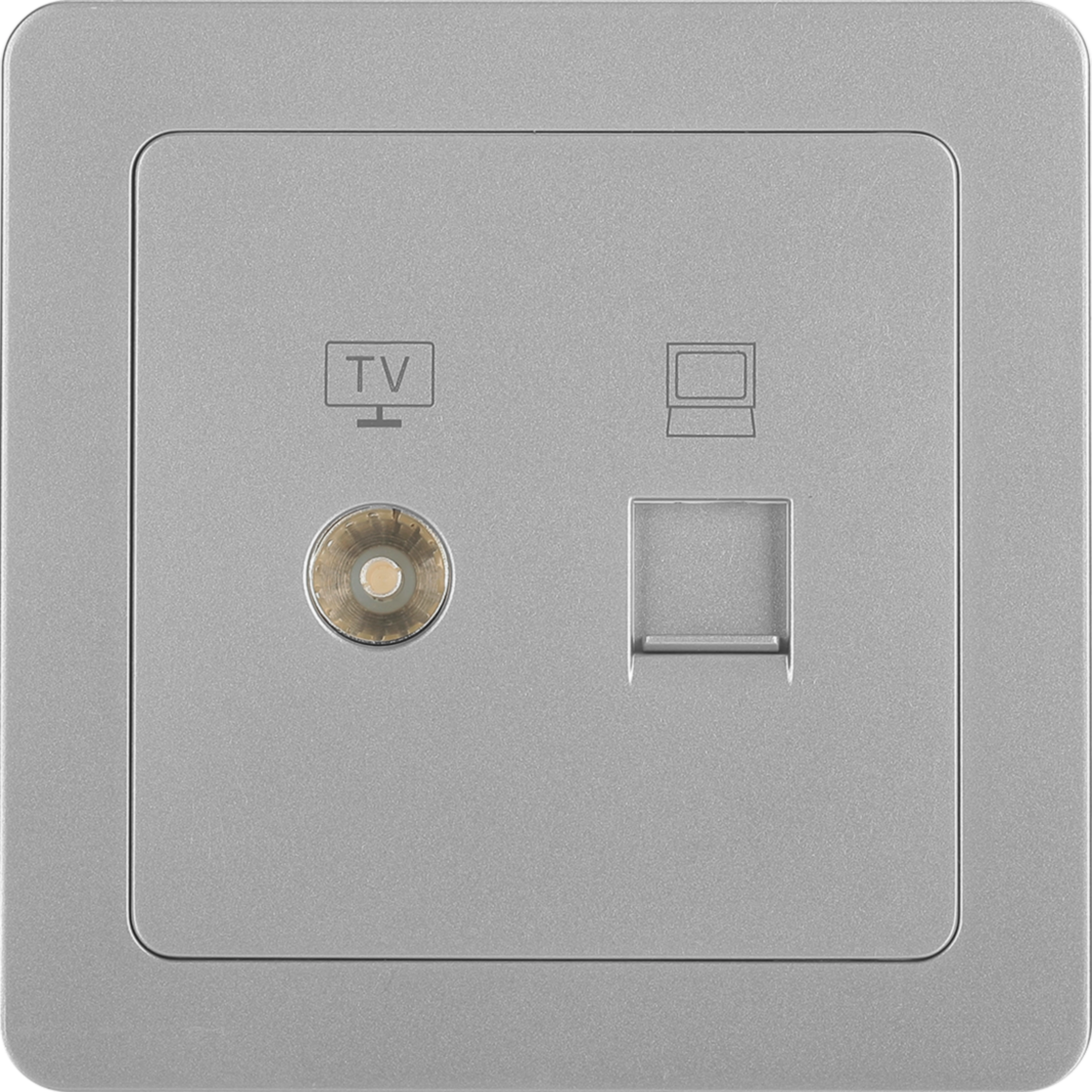 TV + RJ45 cat5e outlet;as • WGCXT2TVRJ5AS | Hager