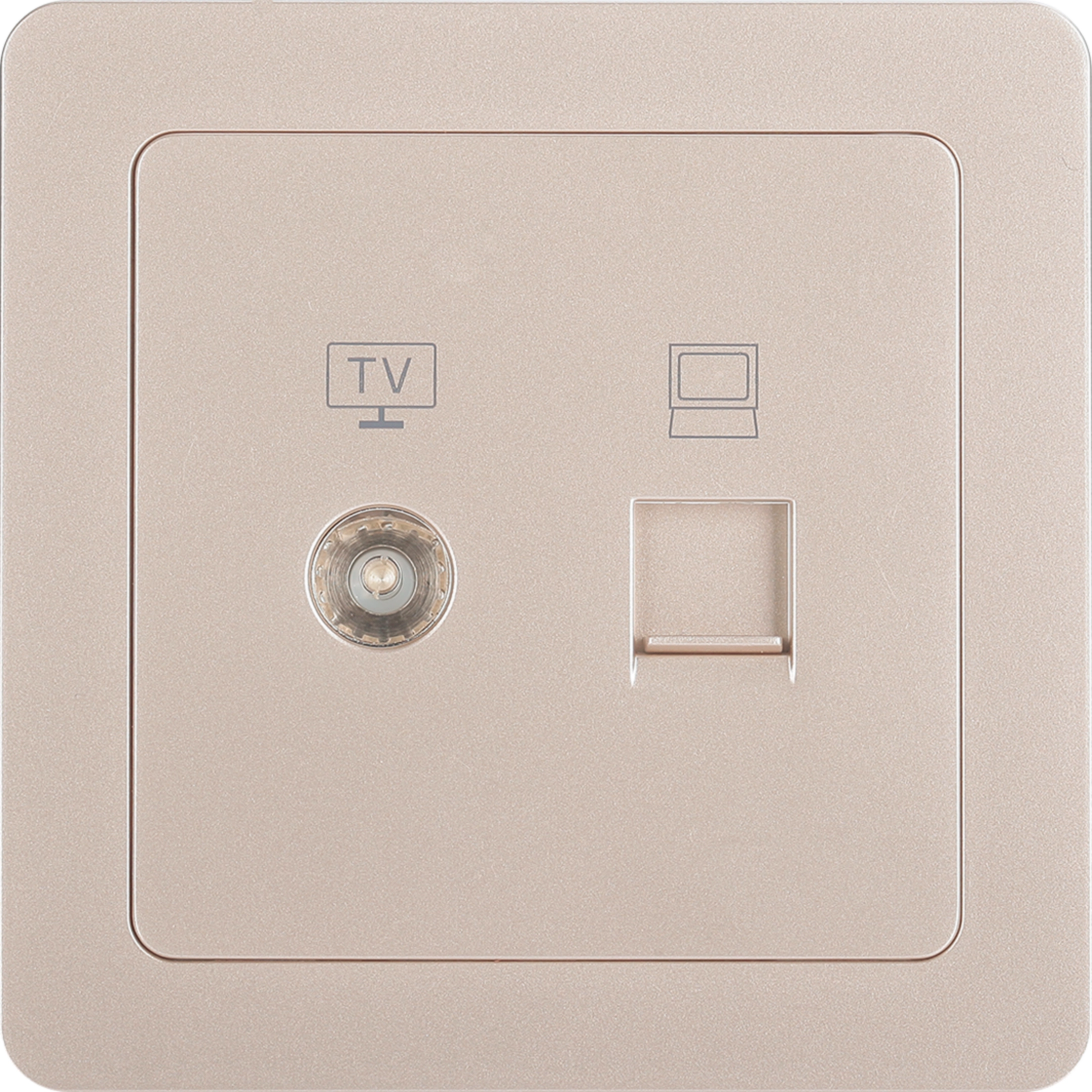 TV + RJ45 cat5e outlet;eg • WGCXT2TVRJ5EG | Hager