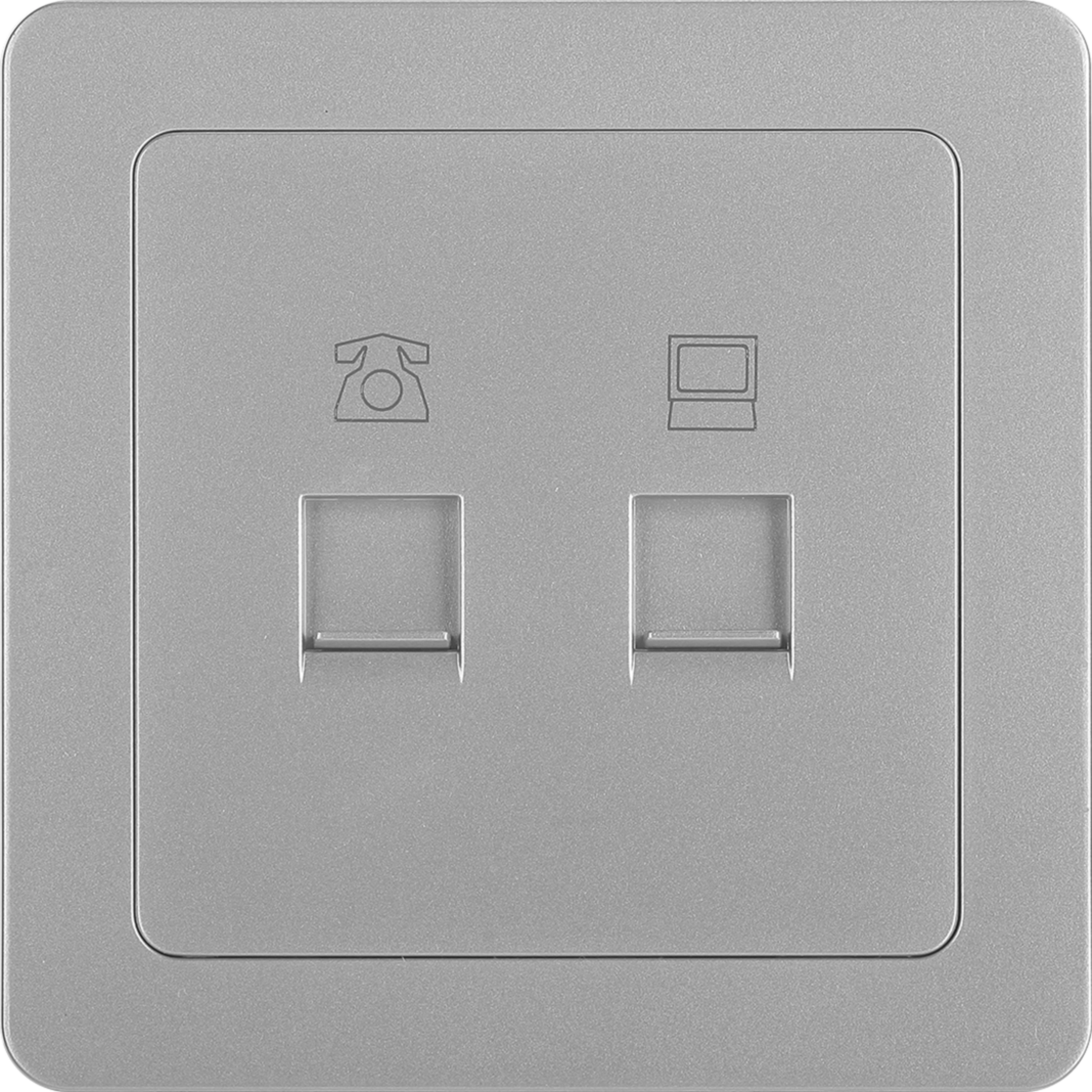 RJ11 + RJ45 cat5e outlet;as • WGCXT2RJRJ5AS | Hager