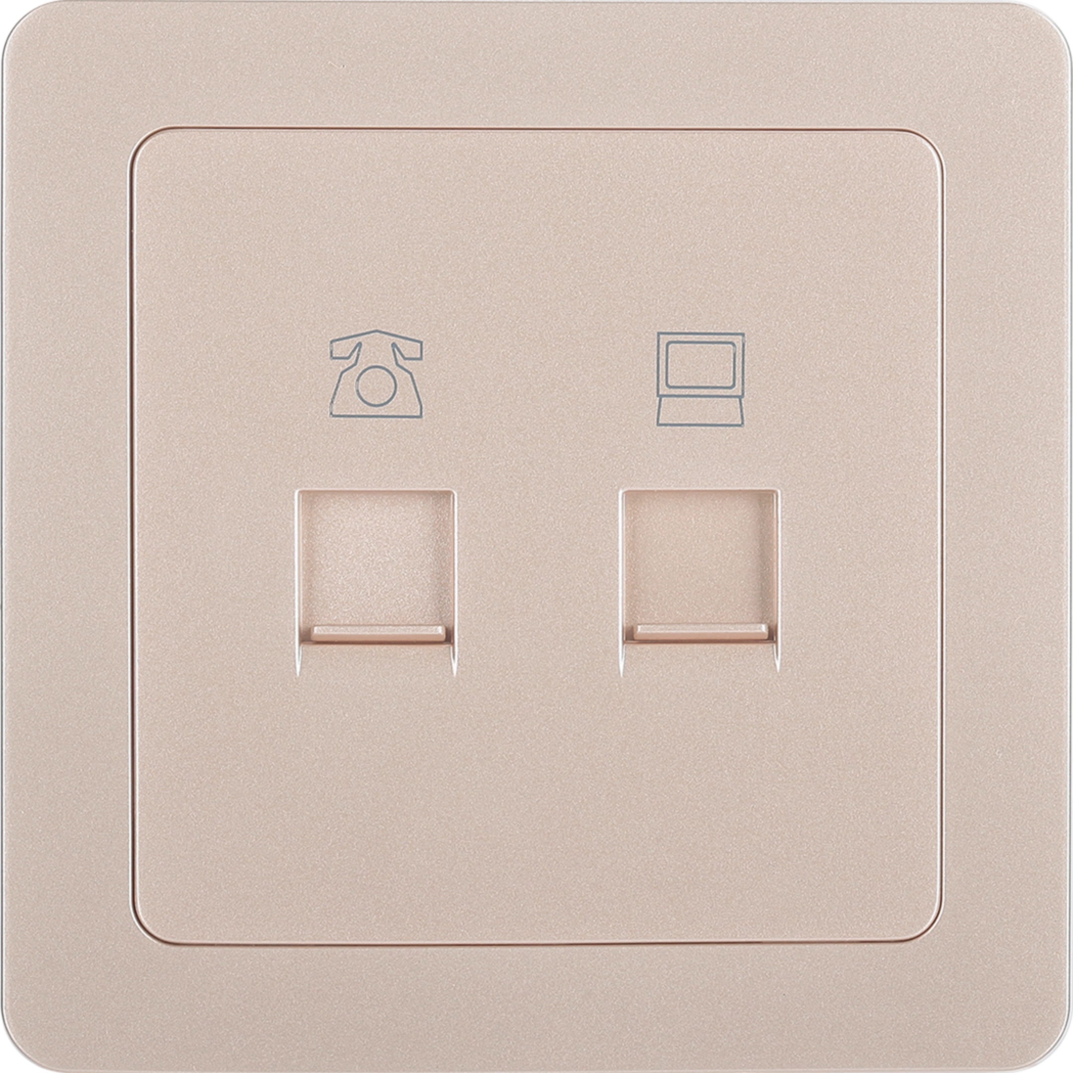 RJ11 + RJ45 cat5e outlet;eg • WGCXT2RJRJ5EG | Hager