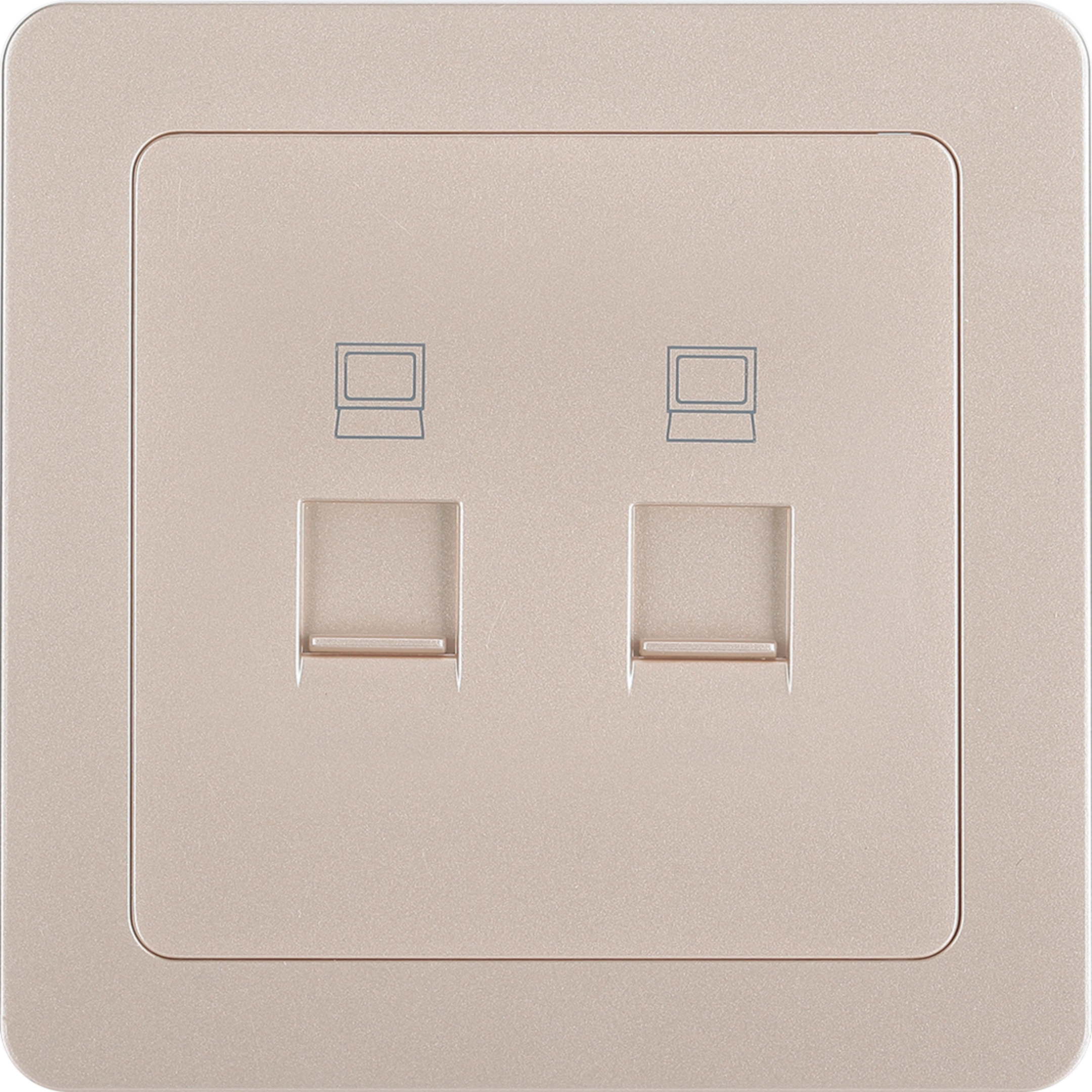 RJ45 outlet cat5e (2mod);eg • WGCXT2RJ5EG | Hager