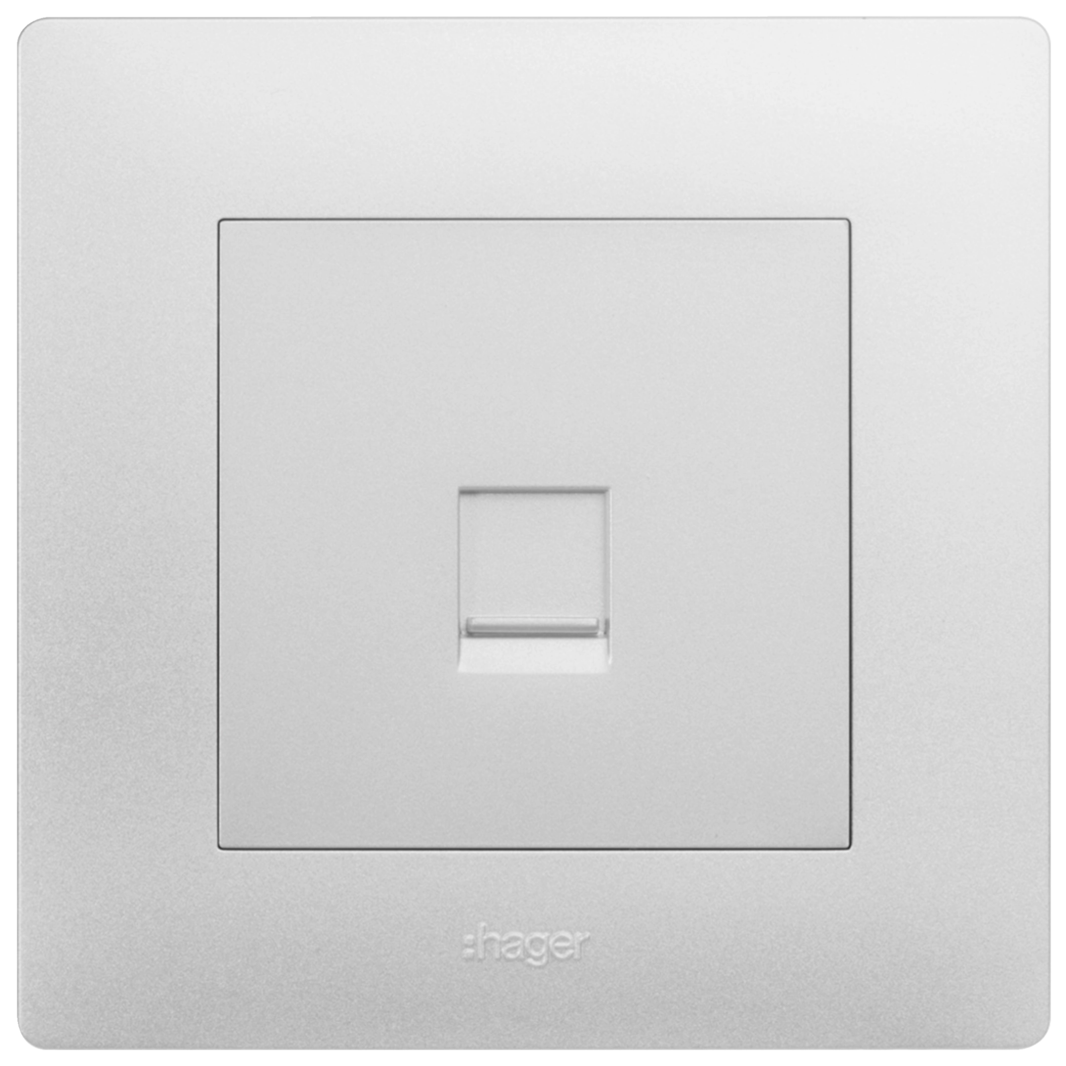 RJ45 outlet cat6 (1mod) wo/symbol;as • WGMT1RJ6NMAS | Hager