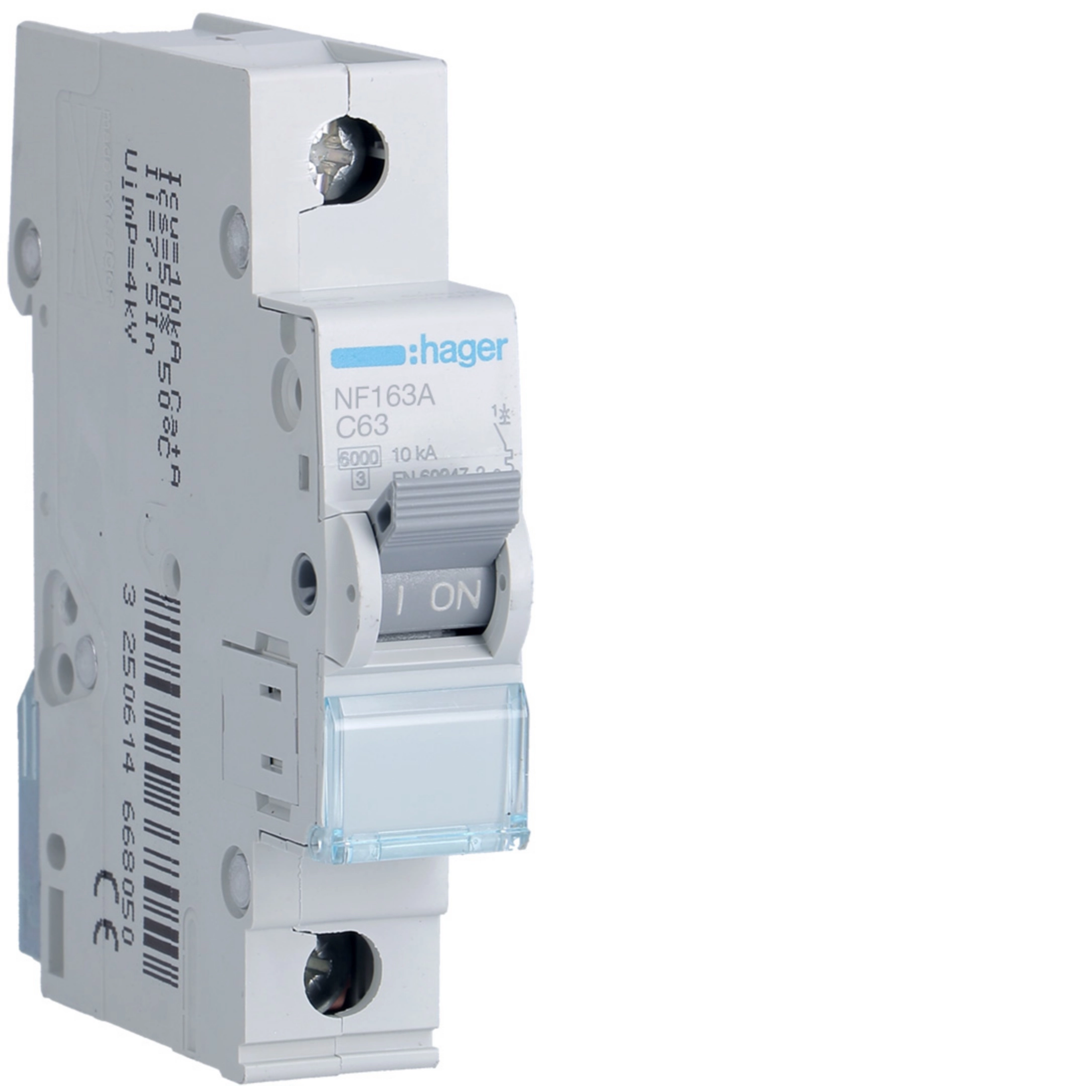 MCB 1P 6/10kA C-63A 1M • NF163A | Hager