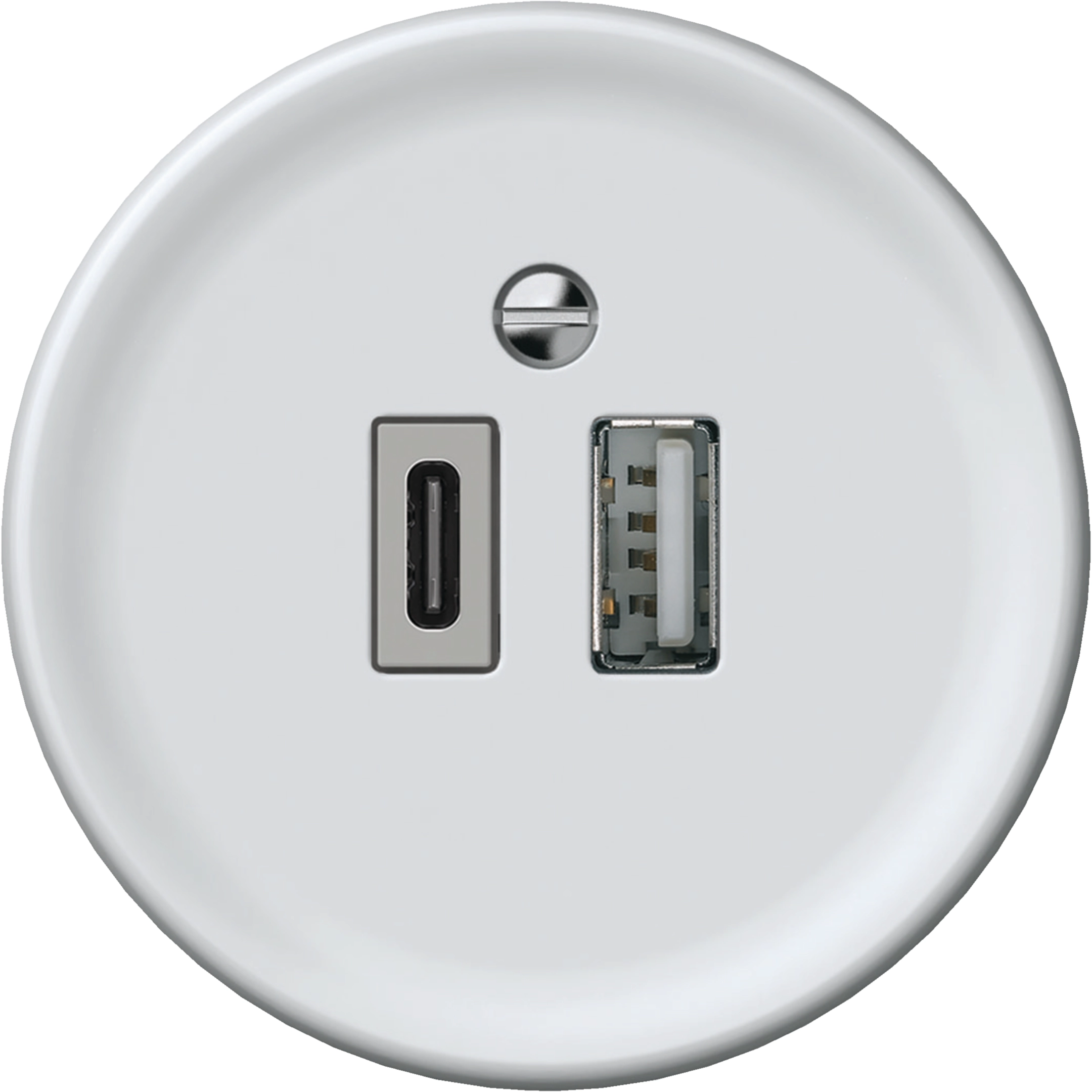 ori. A: USB Typ A+C 18W PD weiss • WH45821100A | Hager